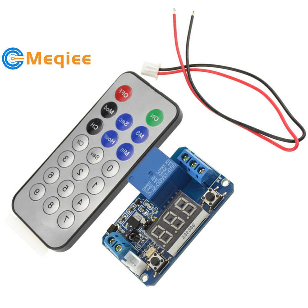DC12V IR Remote Control Full Function Time Delay Digital Display Relay ...