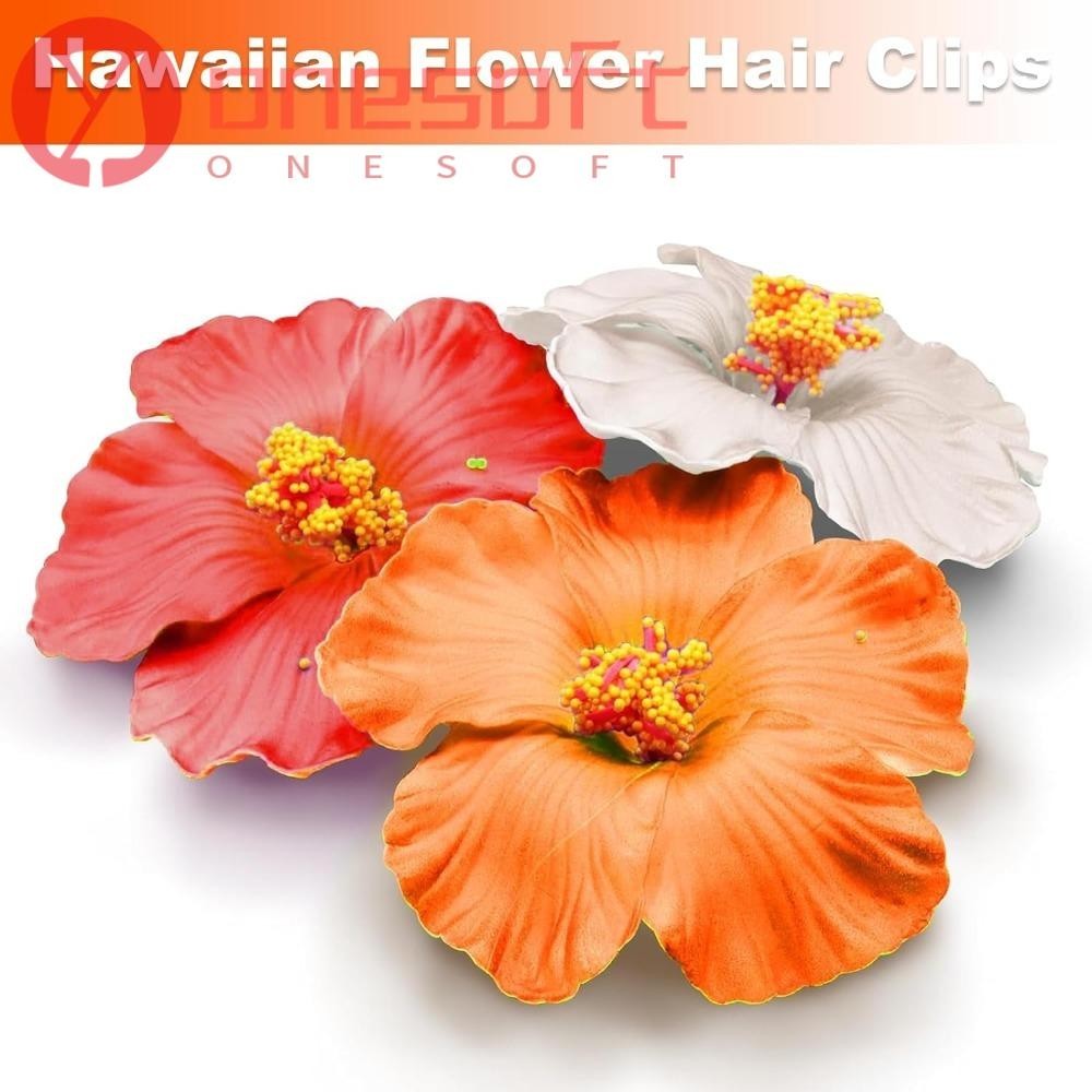 ONE-SOFTNESS Hawaiian Flower Hair Clips, Headwear Romantic Artificial ...