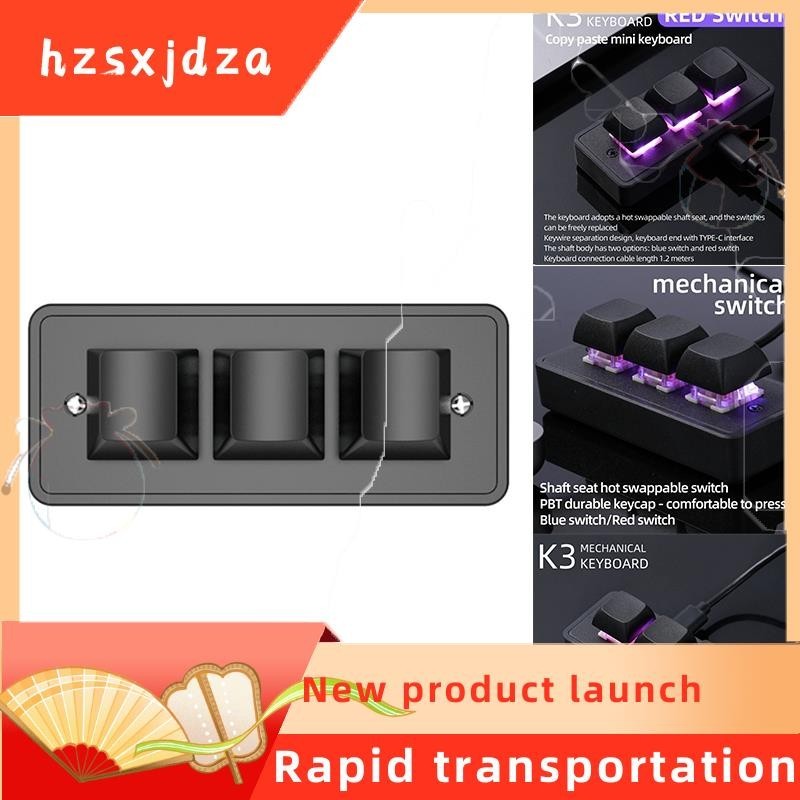 hzsxjdza APAYADO Custom Mini Keypad 3 Keys Programming Macro Keyboard Copy Paste Cut USB ...