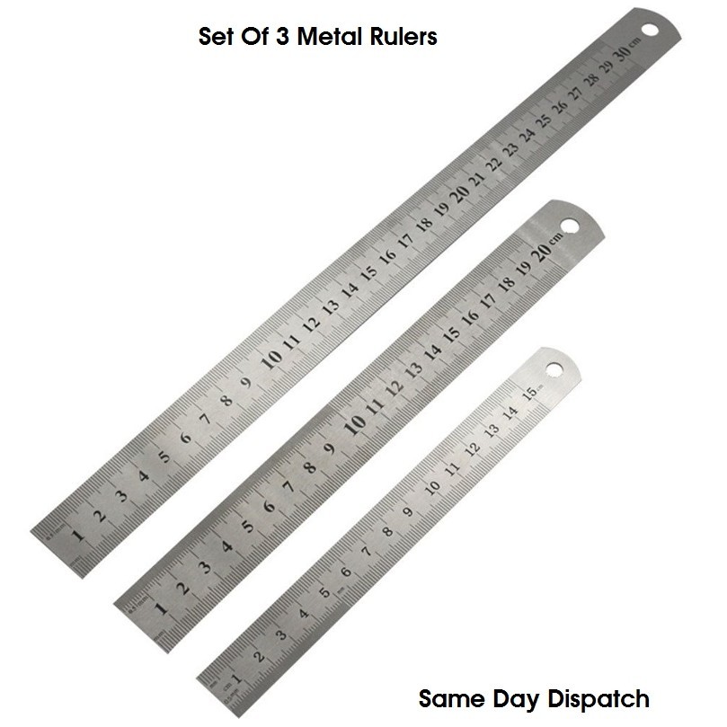 Ruler Metal Rulers Stainless Steel Marking Ruler Durable Anti-corrosive ...