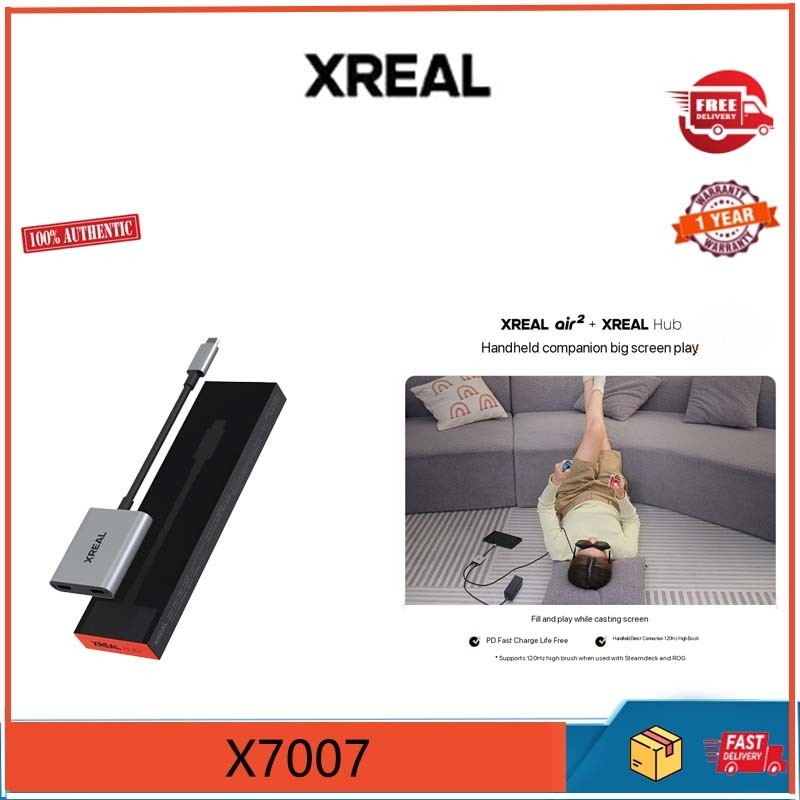 XReal X7007 Hub glasses 2-in-1 fast charging adapter, XReal Air/Air2 ...