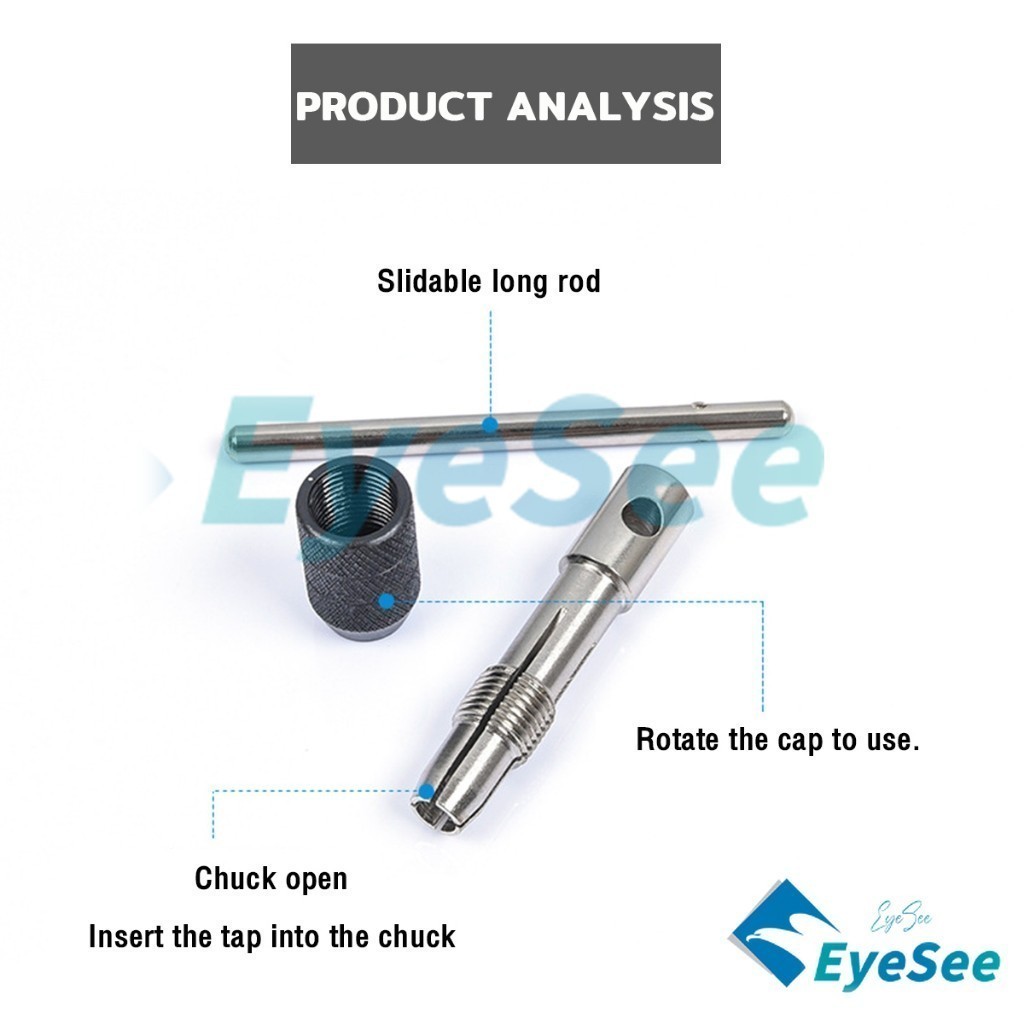 Hand Tap Set Adjustable Manual Tapping Tool Set for Home Use Adjustable ...