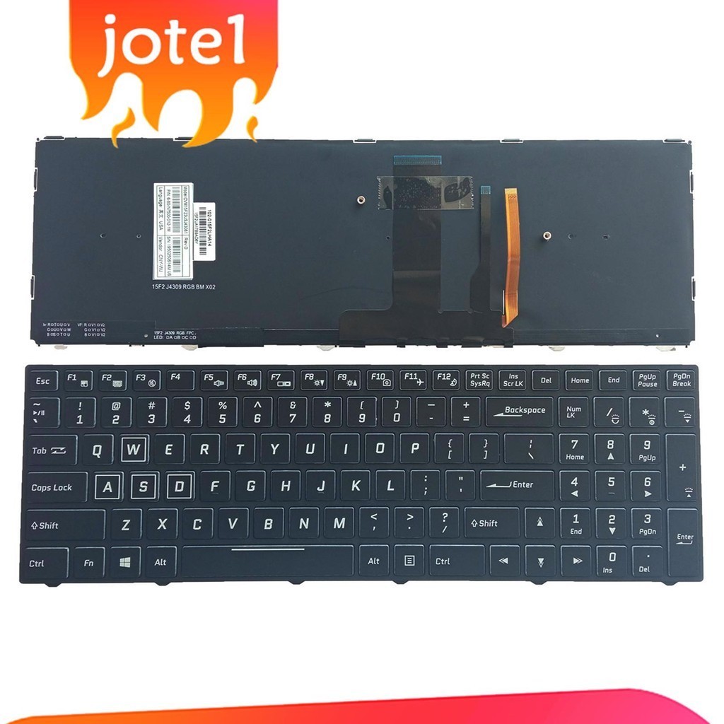 1/2 Backlit Laptop Keyboard US RGB Black for Clevo N850 N857HK Cvm15F2300J430M | Shopee Philippines