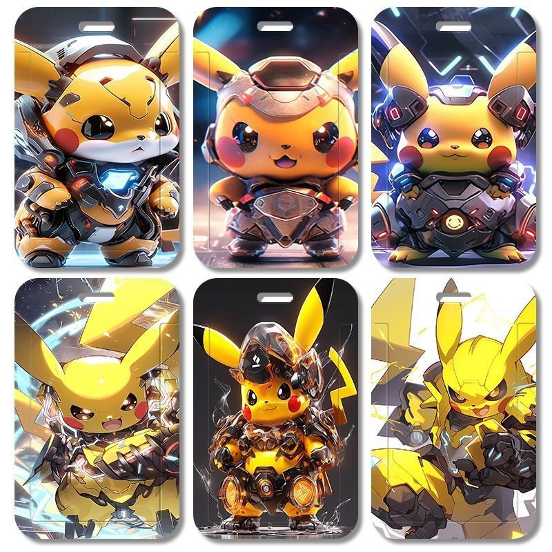 Mech Version Pikachu DIY Student ID Card Holder Personal Card Protector ...