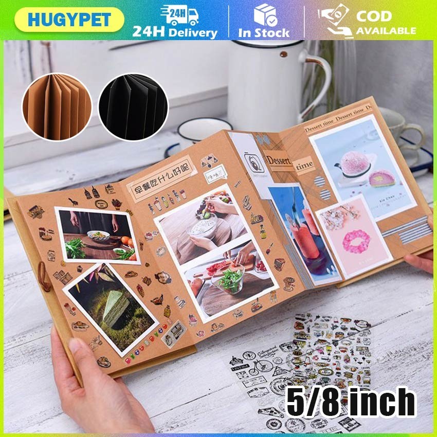 Accordion Style DIY Scrapbook Kraft Paper Albums Folding DIY Paste ...