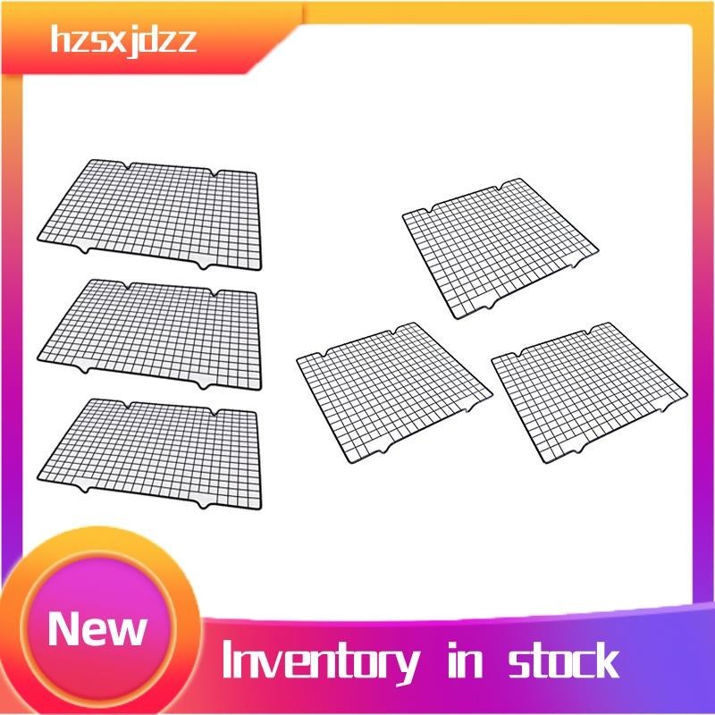 hzsxjdzz 3Pcs Cake Cooling Rack, Black Carbon Steel Bread Drying Net ...