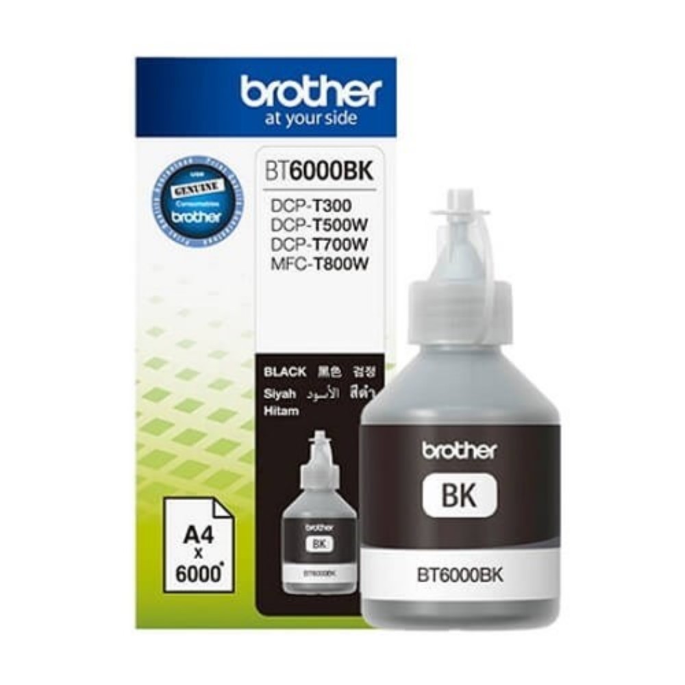 Brother BT-6000BK Black Refill Ink Bottle 6,000 Page Compatible Model ...