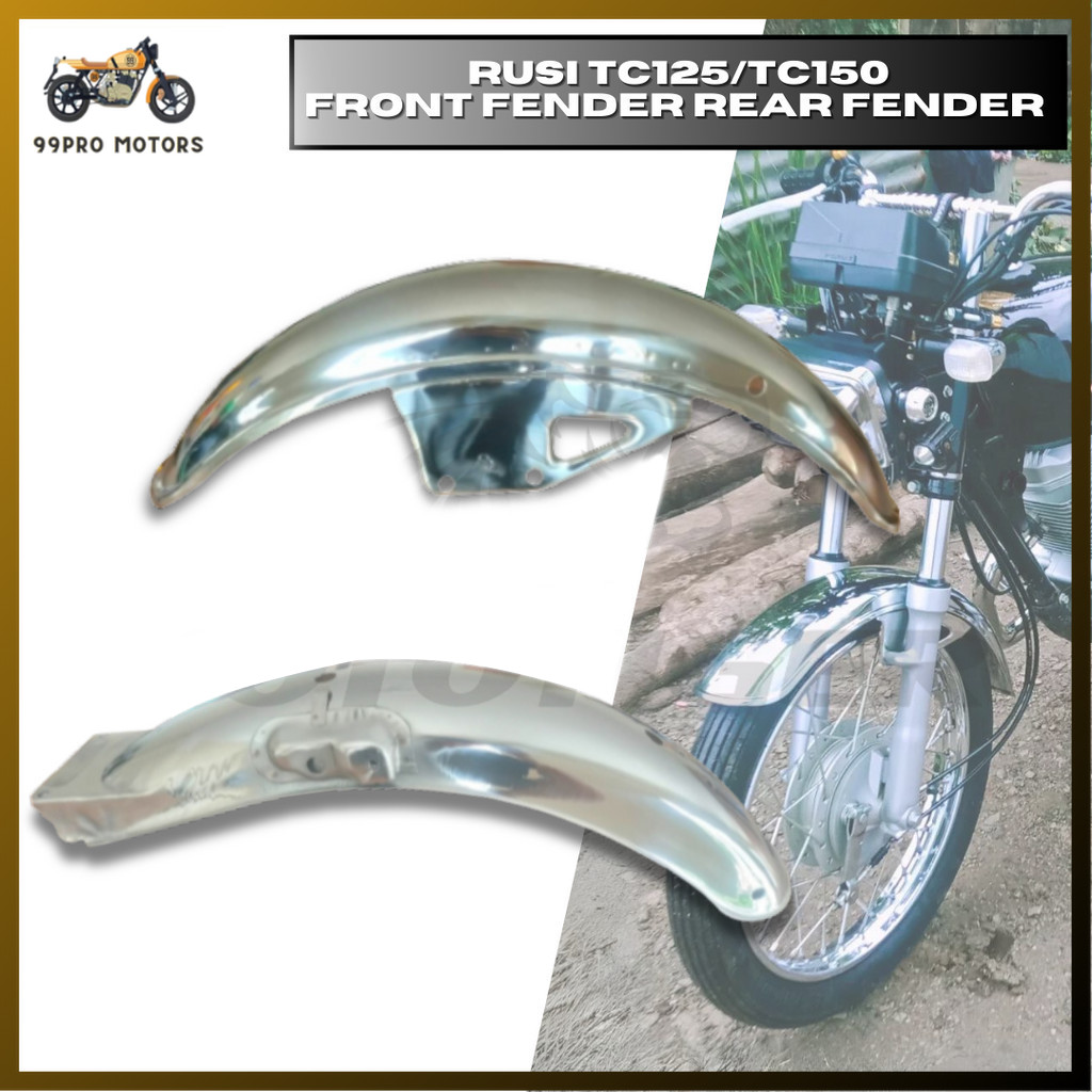 [99PRO MOTOR] RUSI TC125/TC150 FRONT FENDER & REAR FENDER CHROME ...