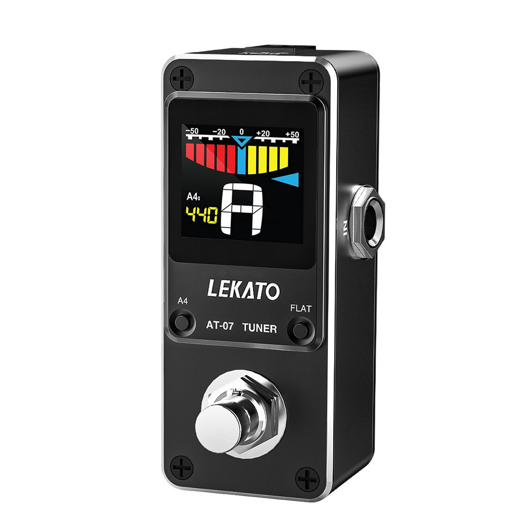 LEKATO AT-07 Chromatic Mute Guitar Tuner Pedal Dual Independent ...