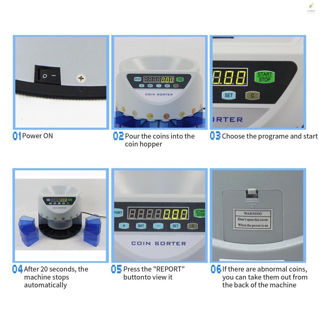 [musbph] Electronic Coin Sorter Counter Counting Sorting Machine Countable Coins Philippine ...