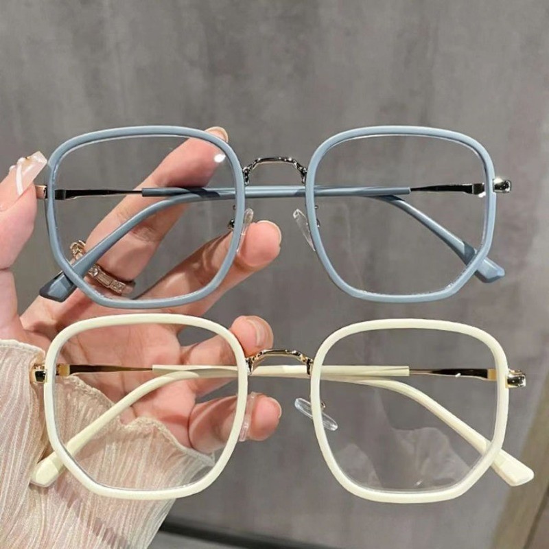 New Style Anti-Blue Light Plain Glasses Plain Face All-Match Black ...