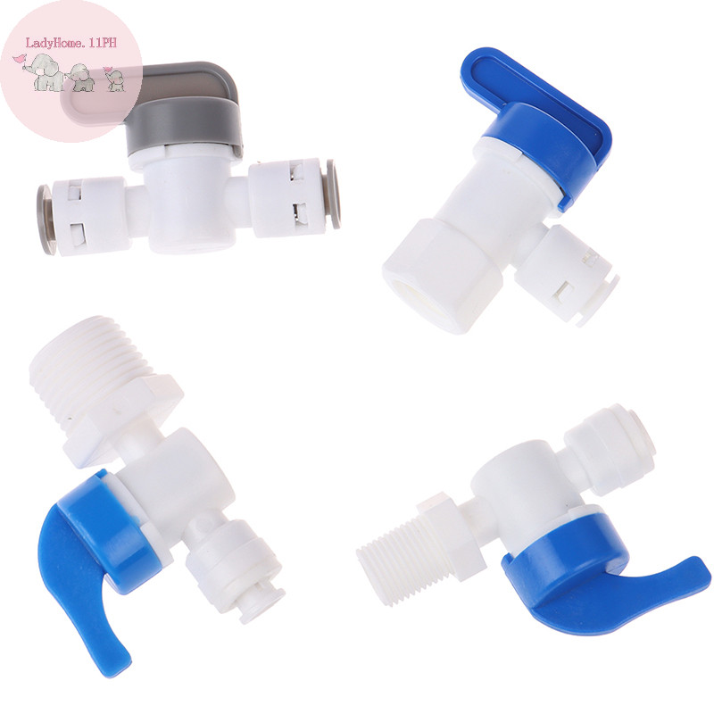 LadyHome 1/4" ball valve inline tap quick connect push fit ro water ...