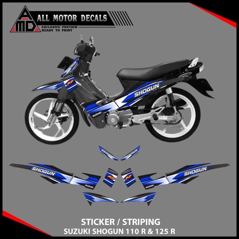 Suzuki Shogun 110 R Striping Custom Graphics / Shogun 110R Motorcycle ...