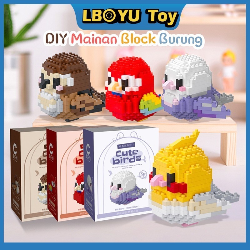 【LBOYU】Cute Bird Series Small Particle Mini Building Blocks Bird Model ...