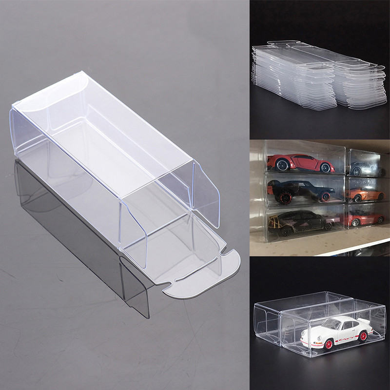 20pcs PVC Clear Display Boxes Toy Car Model Dust Proof Storage Box ...