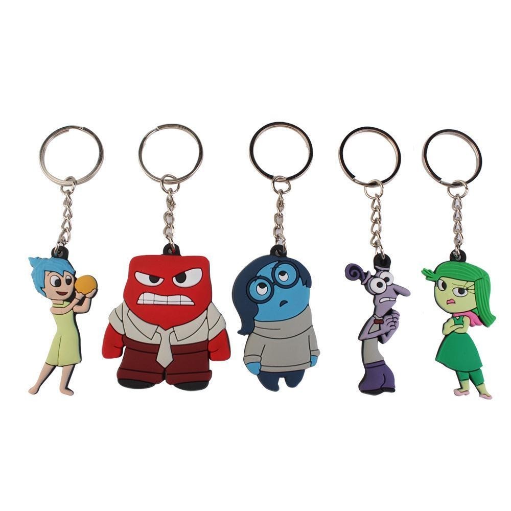 New PVC Disney Inside Out 2 Keychain Sadness Disgust Anger Figure Bag ...
