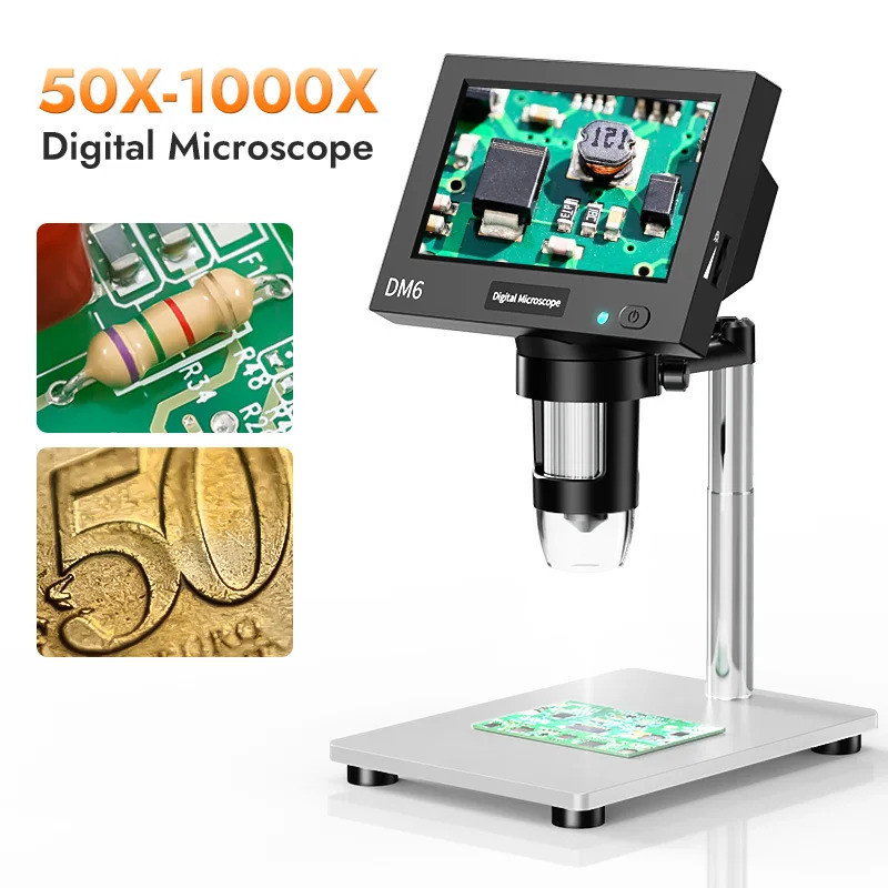 microscope 4.3 inch Digital Microscope 10X-1000X microscope for ...