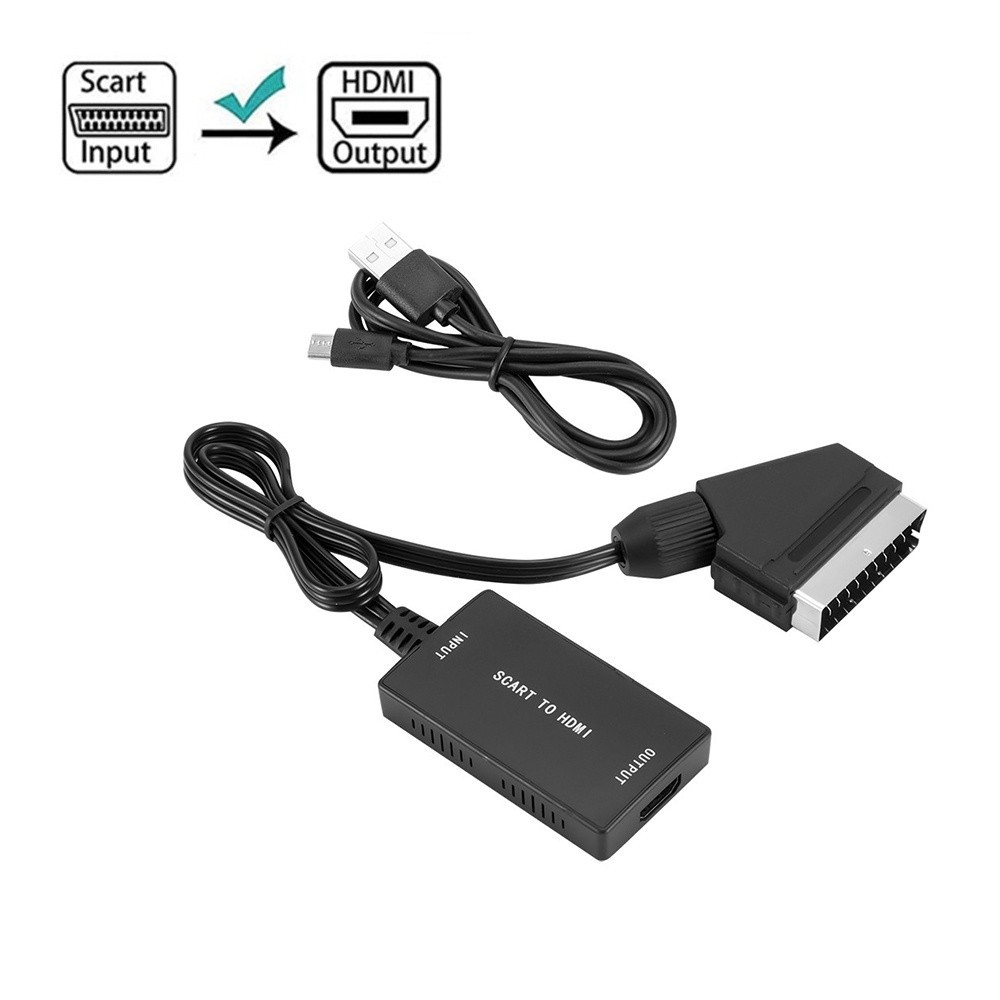 RQ`SCART to HDMI-compatible HD 720P/1080P Switch Converter Scart in ...