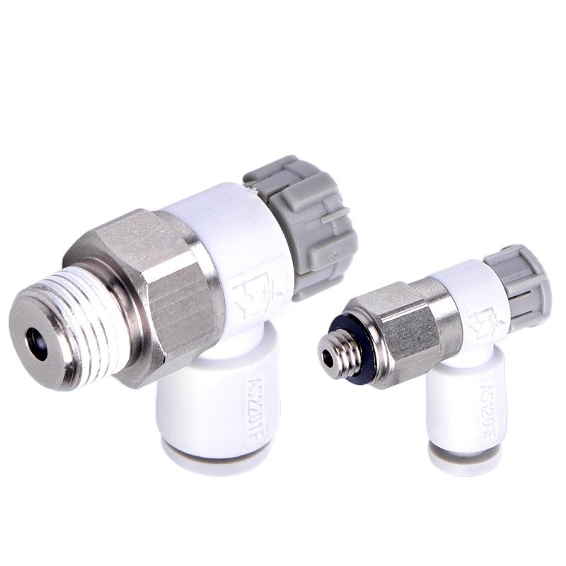 PU gas pipe pneumatic joint speed control valve AS1201F-M5-04A throttle valve AS2201F-01-06SA ...