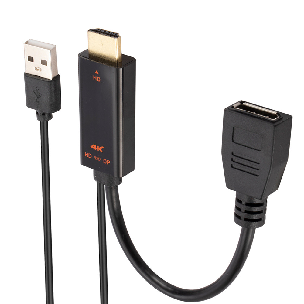 ~ HDMI-Compatible to DisplayPort Cable 4K@60Hz 2K@120Hz with USB Power ...