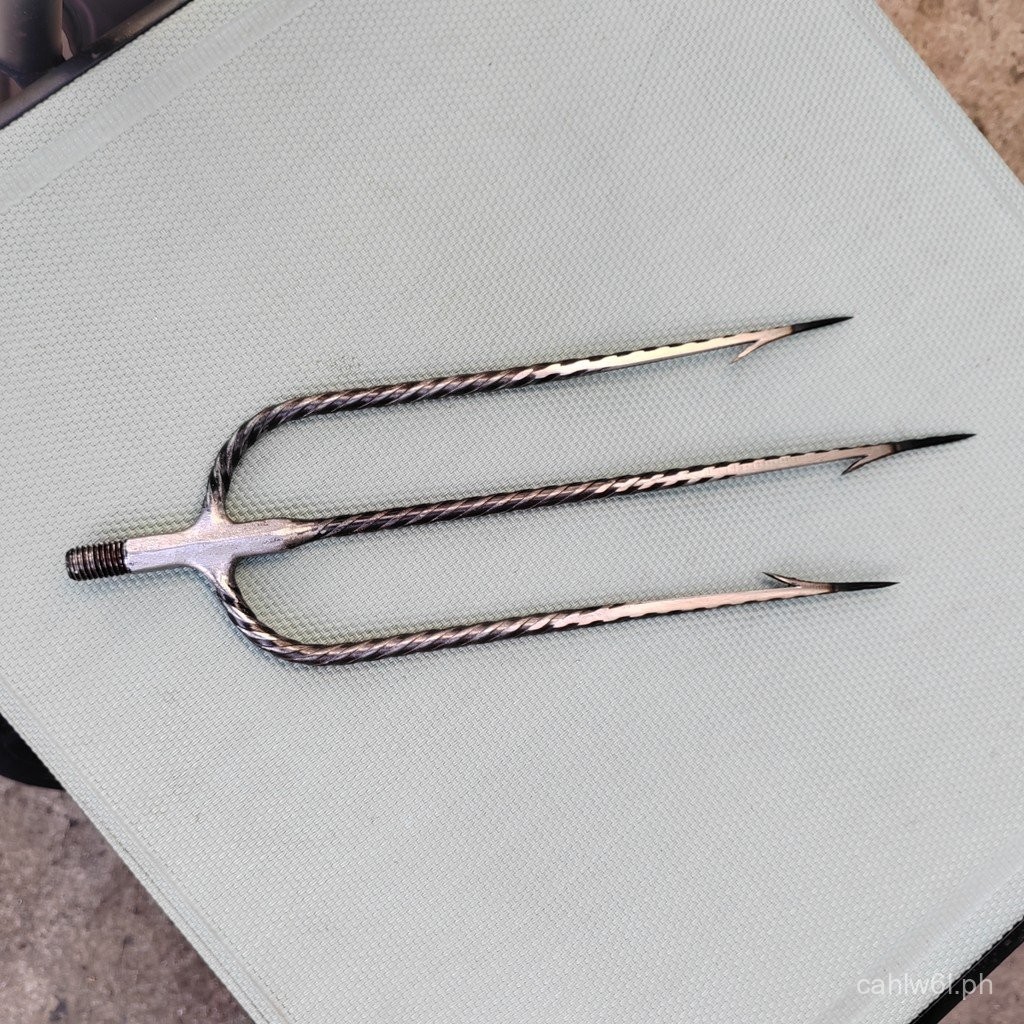 Stainless Steel Fish Fork Head Steel Fork Traditional Spring Steel Fish ...