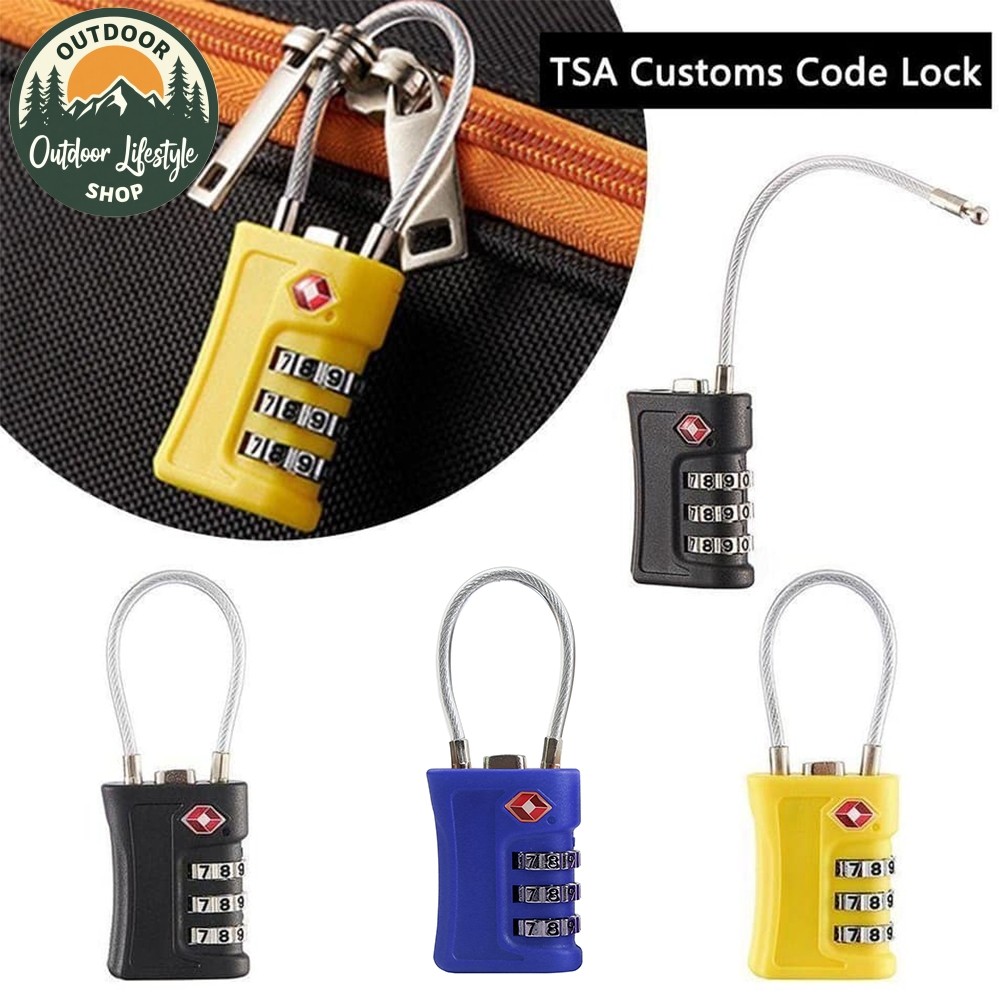 3 Digit Locks Mini Luggage Suitcase TSA Lock Digit Number Code Padlock ...