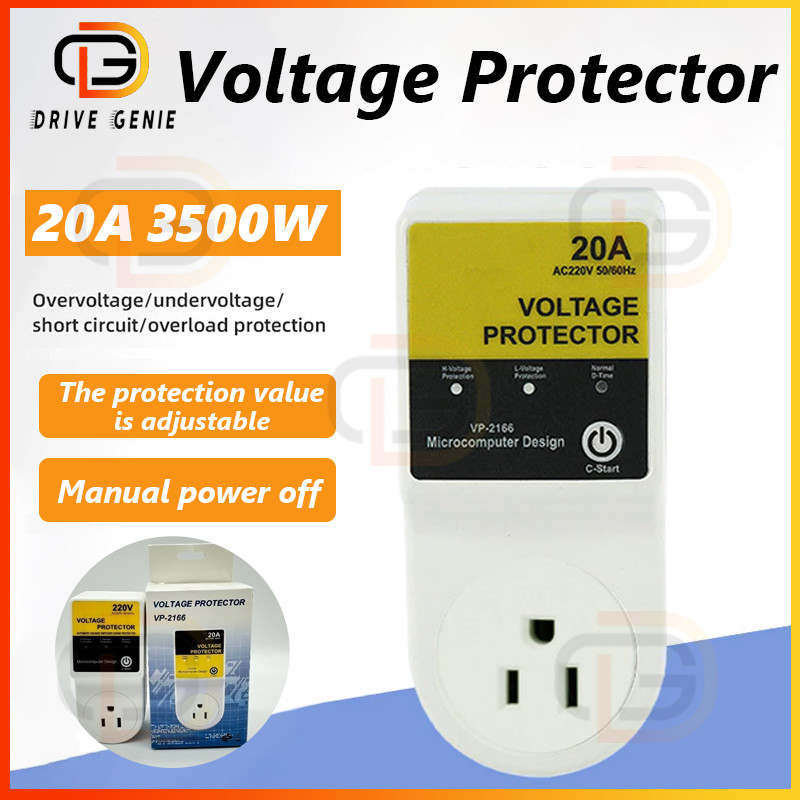 220V Power on Delay Voltage/Power Surge Protector 3500W 20A Automatic ...