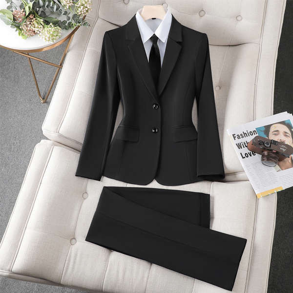 formal attire for women Black Suit Suit Female 2025 New Style ...