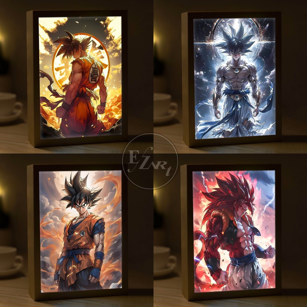 Light Painting Son Goku Dragon Ball Edition Super Saiyan LED Light ...
