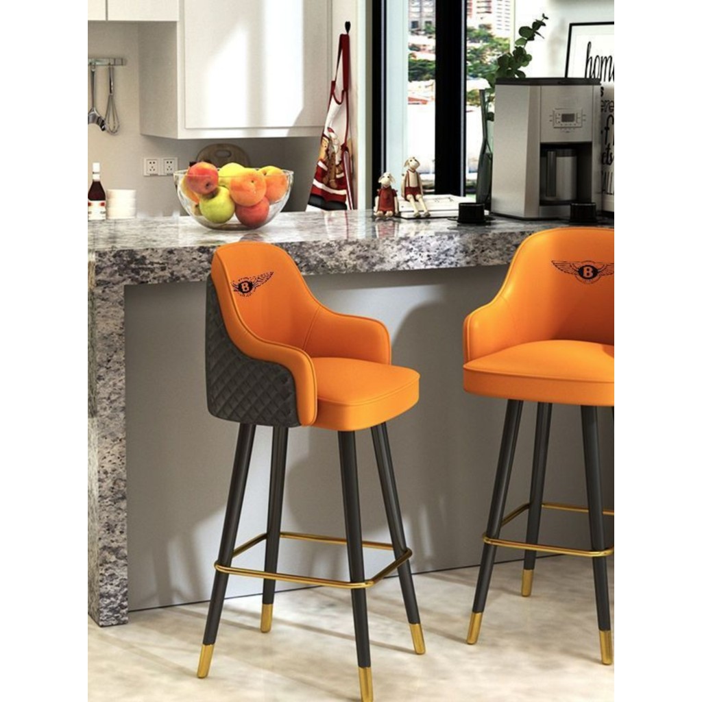 Bar Stool Light Luxury Bentley Home Bar Chair Bar Counter High Stool ...