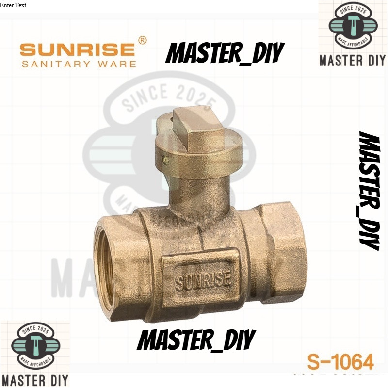ORIGINAL HEAVY DUTY Sunrise BRASS ball valve with lock ( CAN BE LOCKED ) | Shopee Philippines