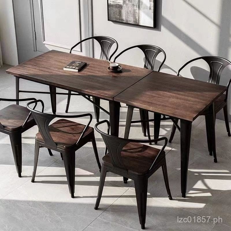 Restaurant Snack Bar American Dining Table Retro Industrial Style Table ...