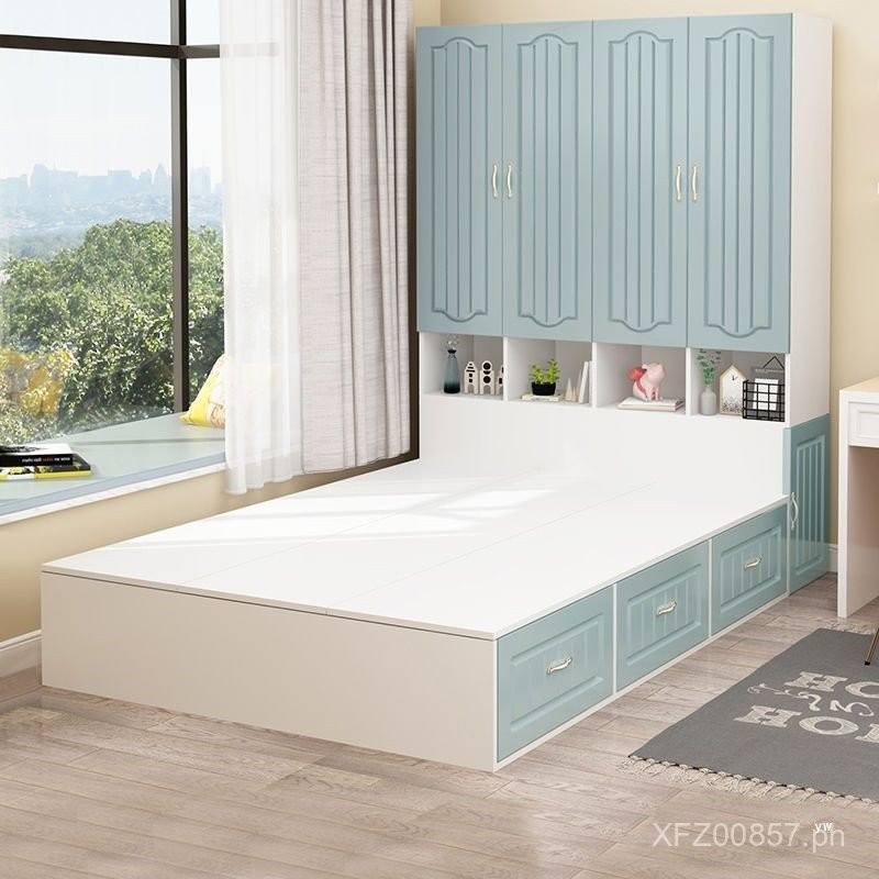 Storage Bed Bed Wardrobe Simple Double Multi-Functional High Box Board ...
