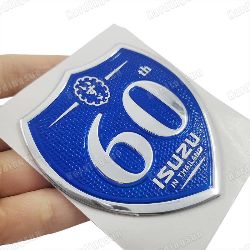 1 x ABS 60TH ISUZU Logo Car Auto Decorative Emblem Badge Sticker Decal ...