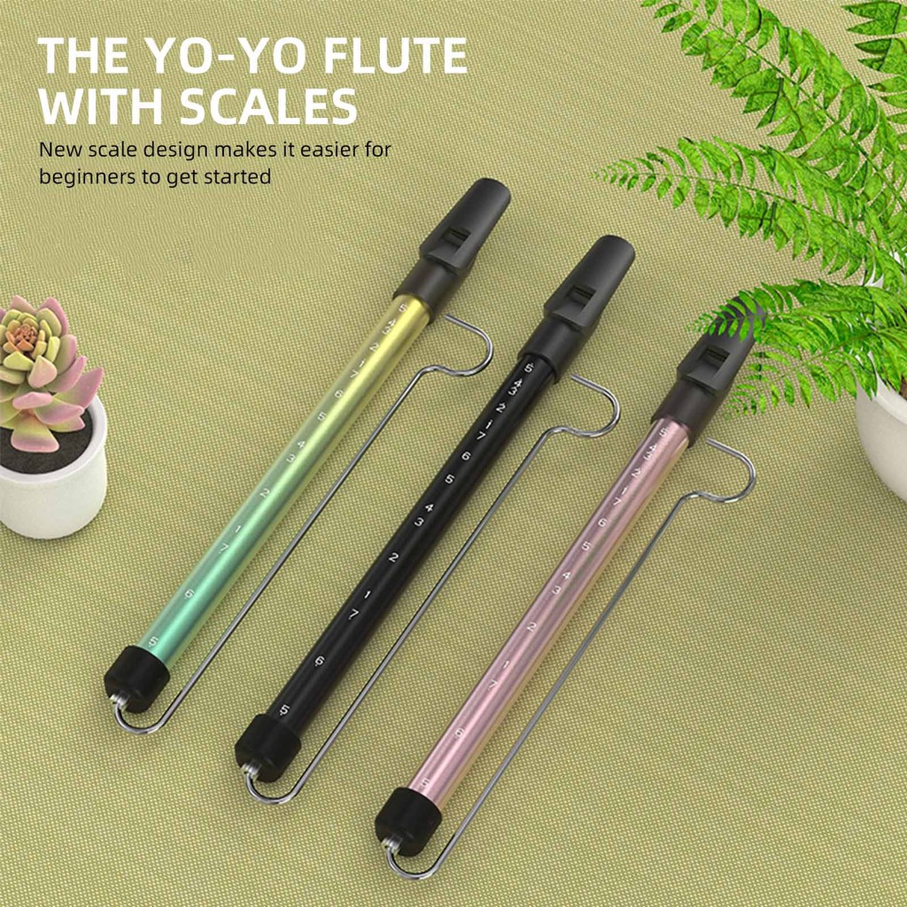 Metal Slide Whistle Scale Sliding Flute with Steel Rod Musical ...