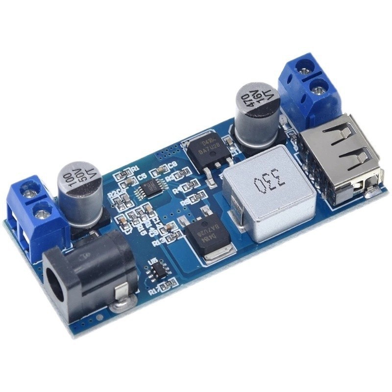 XY-3606 DC 24V/12V to 5V 5A Step-down Buck Converter LM2596S adjustable USB step-down module ...