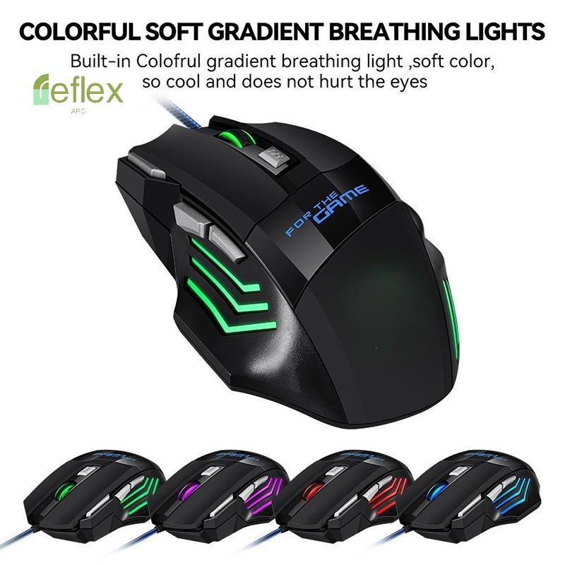 Reflex Arc USB Wired Gaming Mouse RGB Backlit Ergonomic Game USB Mouse ...