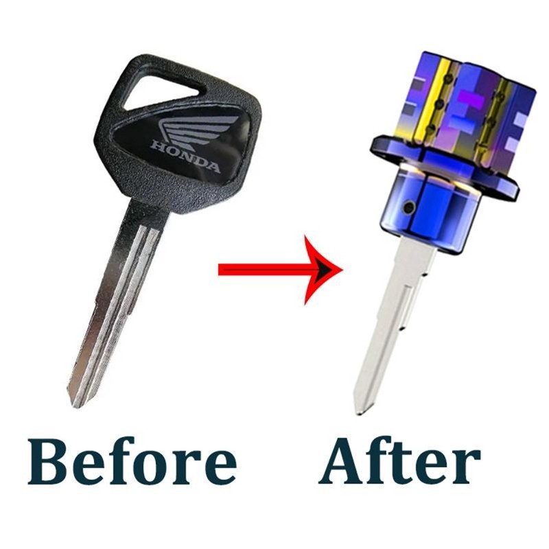 Universal Colorful Titanium Motorcycle Key Cover Decorative Key Head ...