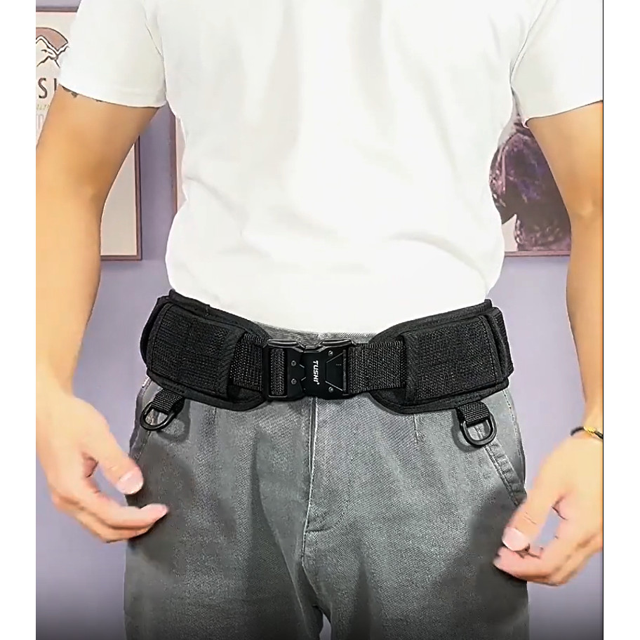 Belt Quick Release Metal Buckle Laser MOLLE combat Mens Two in one ...