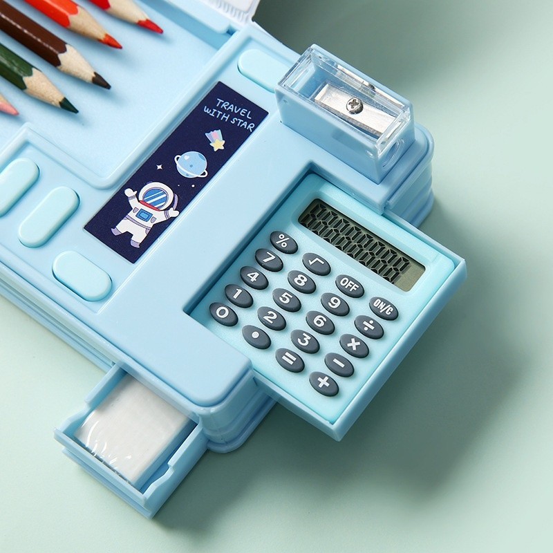 Double Layer Cassette Calculator Multifunctional Pencil Sharpener ...