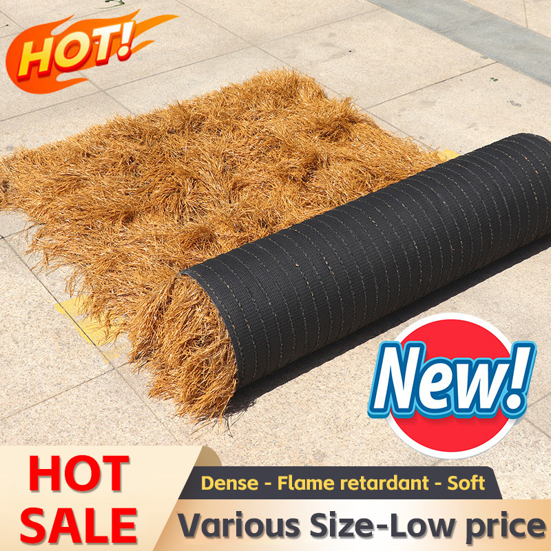 1m*6m Artificial Thatch Grass Roll 15cm,Fireproof Fake Hay Tiki Straw ...