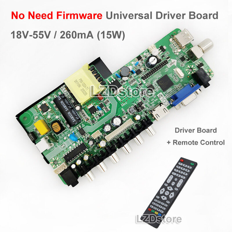 No Need Firmware LCD TV 3in1 Driver Board Universal LCD Controller ...