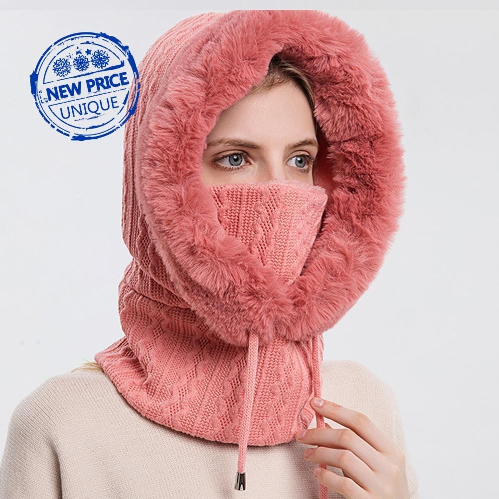 Winter Hat Hood Cold-Proof Ski Hat One-Piece Cold-Proof Hood With Warm ...