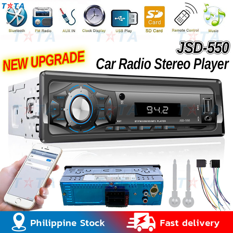 New Upgrade JSD550 Car Radio MP3 Player 60Wx4 Bluetooth 12V 1Din Sterio FM Audio Digital Audio ...