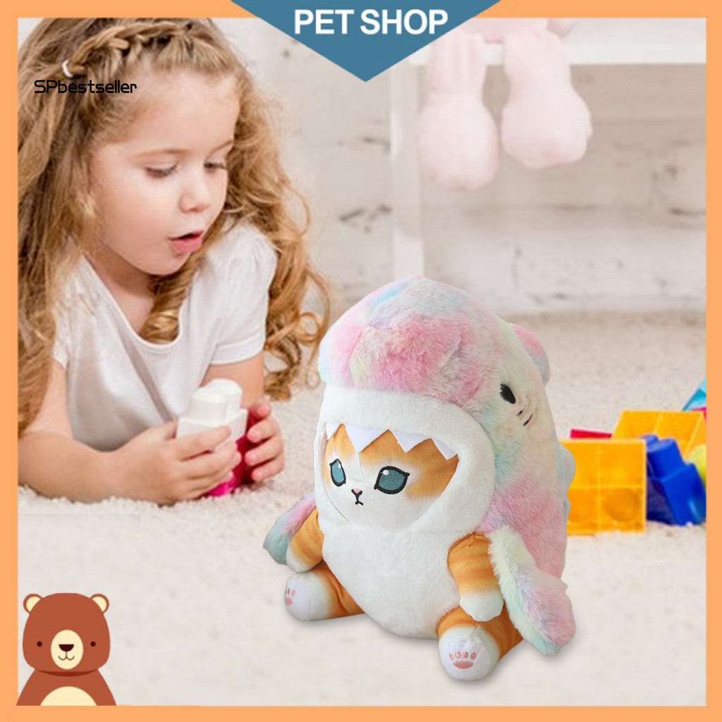 Sp Shark Cat Plush Toy 2-in-1 Cross-dress Doll Lovely Plushie Soft ...