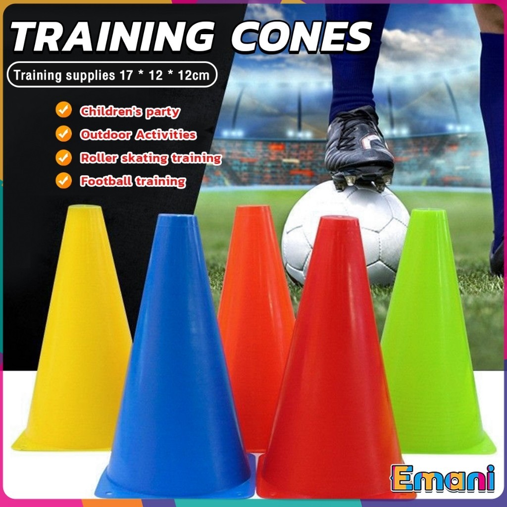 Em Plastic Soccer Cones 17cm Basketball Training Agility Marker Cone ...