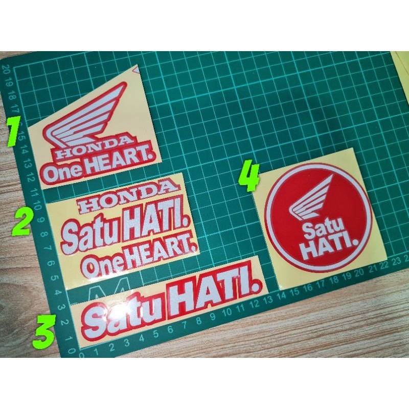 Sticker Reflective Cutting Honda One Heart Motorcycle STICKER | Shopee ...