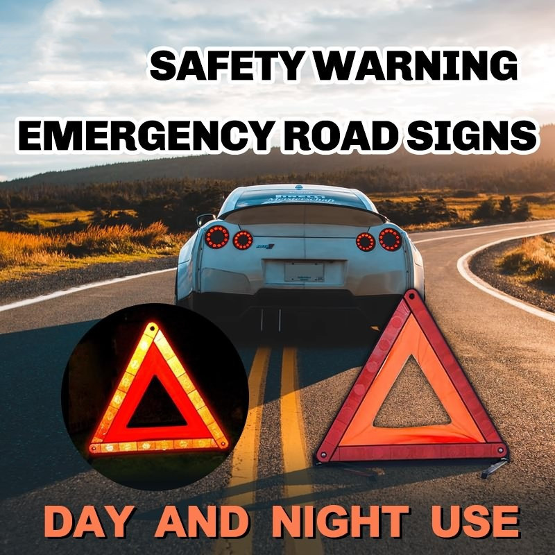 GG+Car Early Warning Device Signage Reflective Triangle Car Safety ...