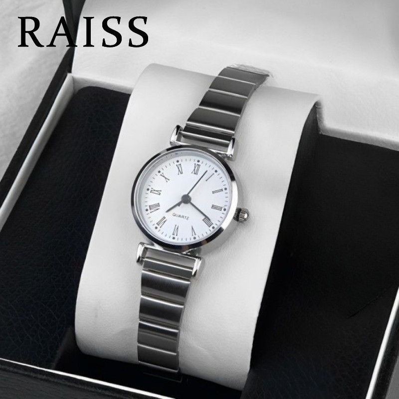 Casual Plain Texture Metal Digital Quartz Watch for Women Silver Small ...