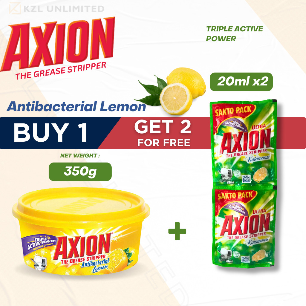 KZLU Buy 1 Get 2 Axion Antibacterial Lemon the Grease Stripper Triple ...